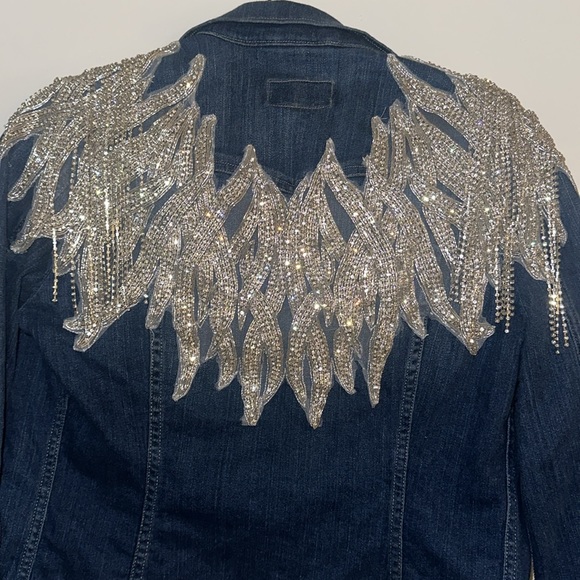 Levi's | Jackets & Coats | Vintage Rhinestone Fringe Jean Jacket ...